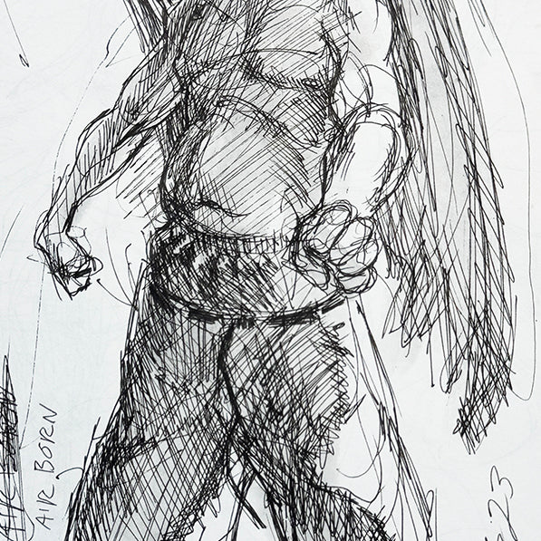 Derek Hess | Original Art | Air Born Illustration