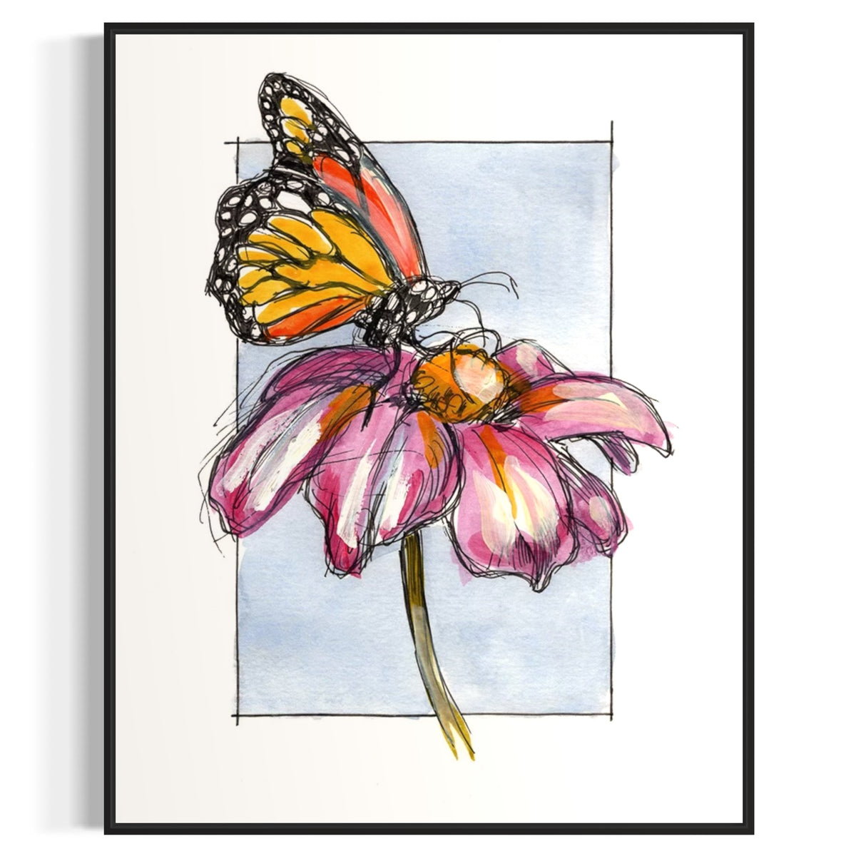 Derek Hess | Limited Edition | Flowers | Poppy July Print