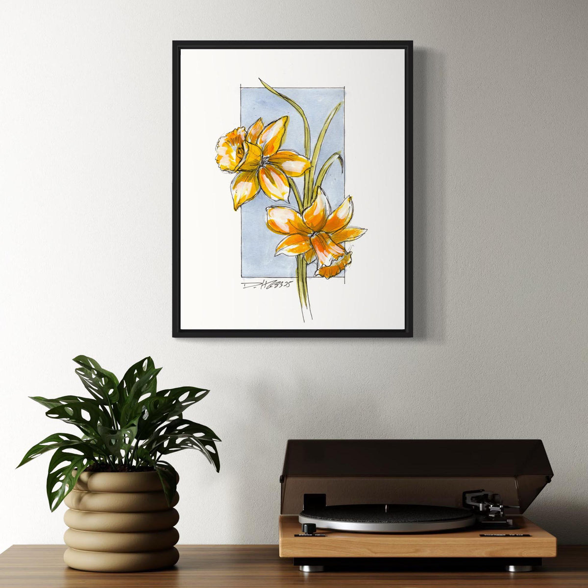 Derek Hess | Limited Edition | Flowers | Daffodil March Print