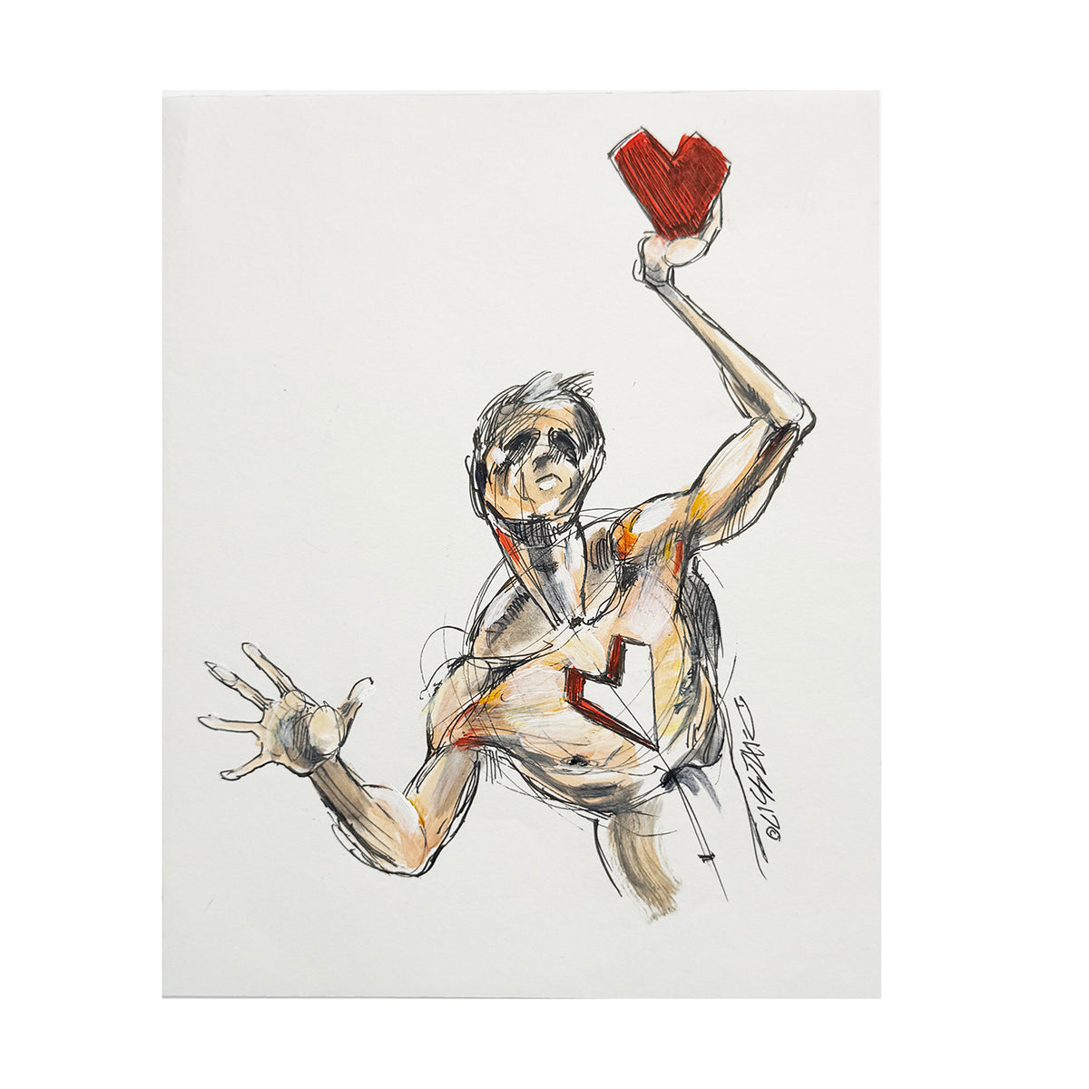 Derek Hess | Original Art | Will This Help Illustration