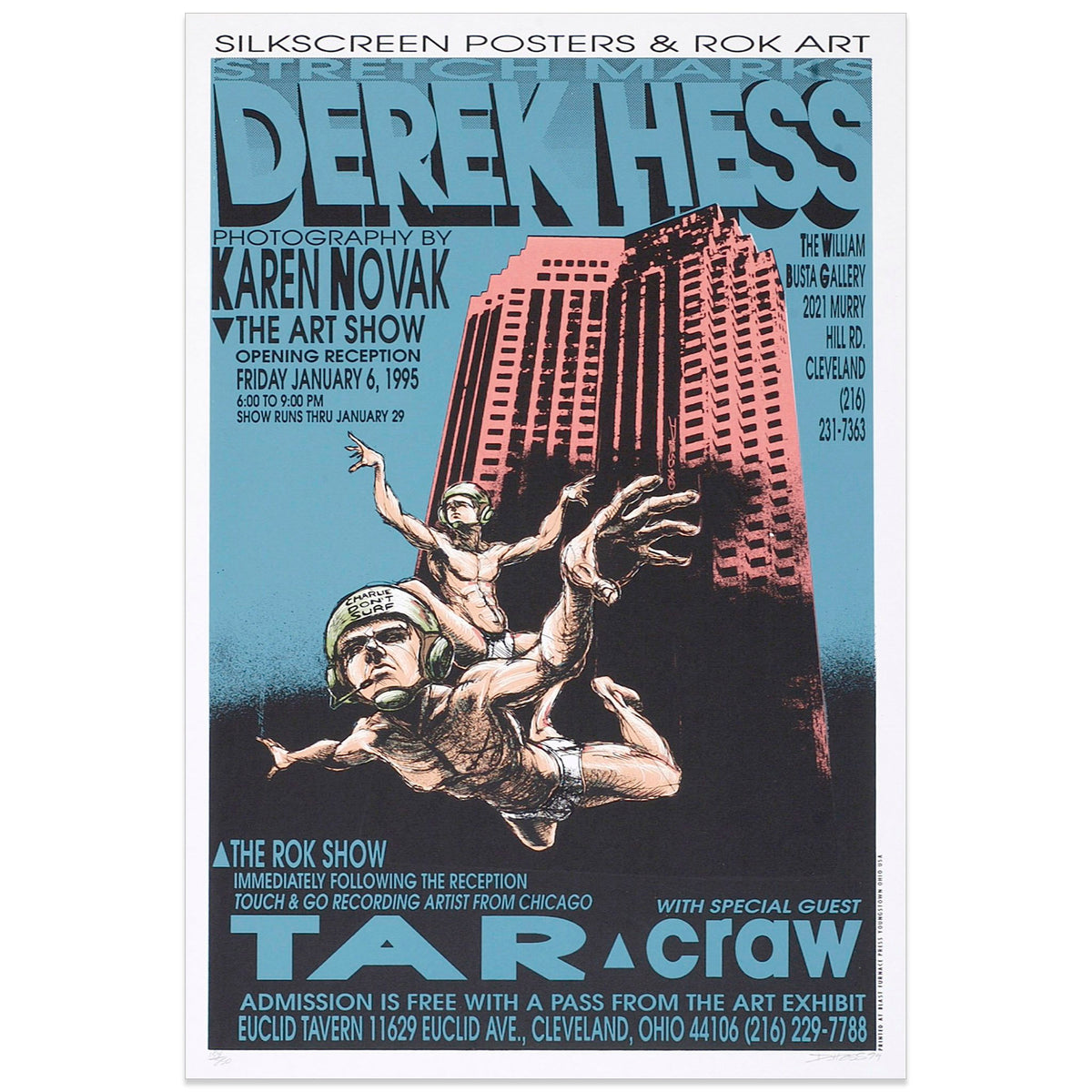Derek Hess w/ Tar & Craw Poster by Derek Hess