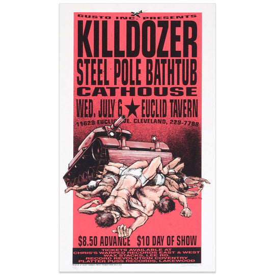 Killdozer w/ Steel Pole Bathtub / Cathouse poster by Derek Hess