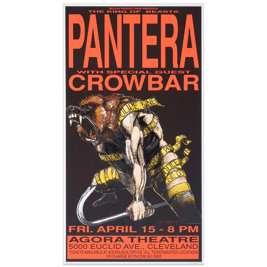 Pantera w/ Crowbar poster by Derek Hess