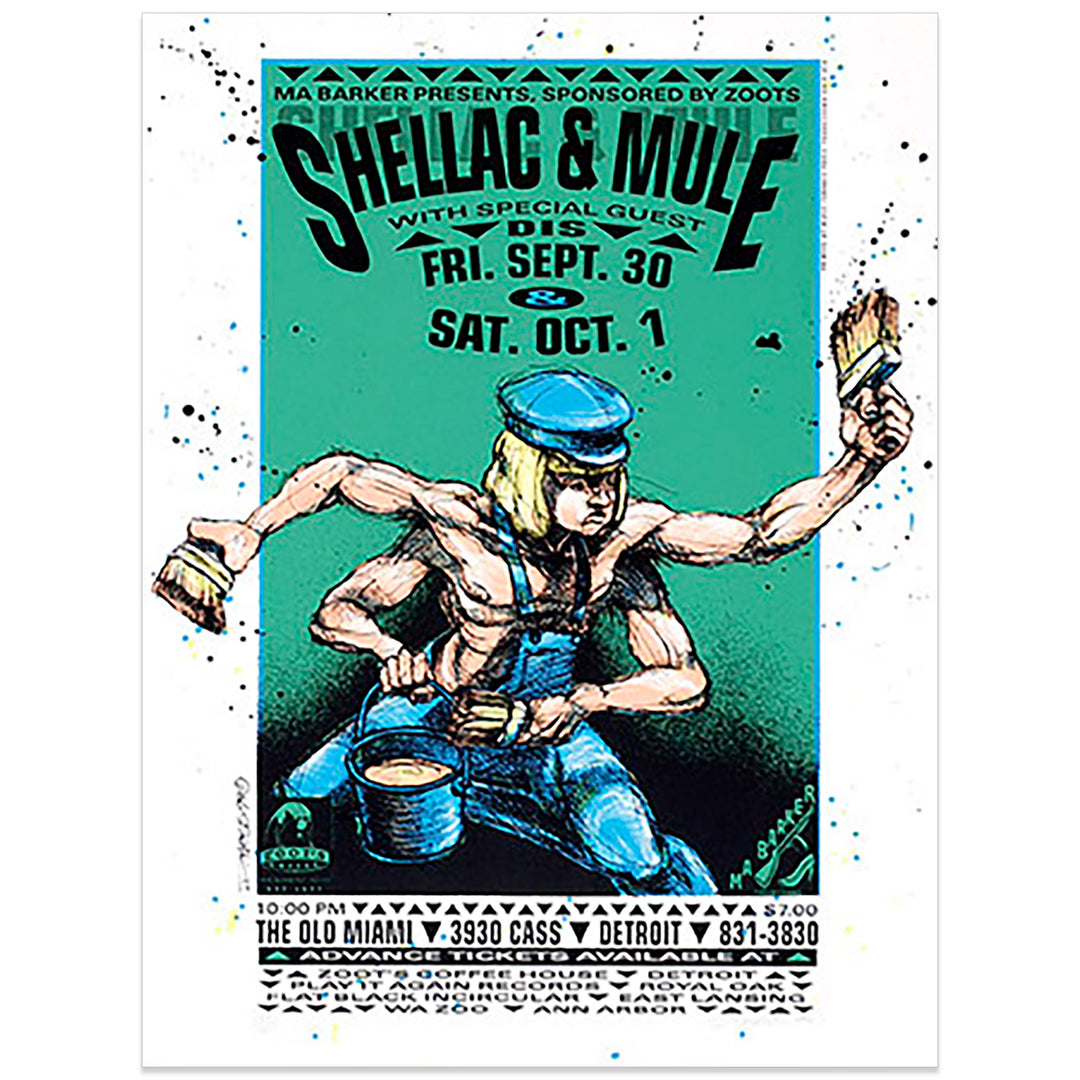 Shellac and Mule Poster by Derek Hess