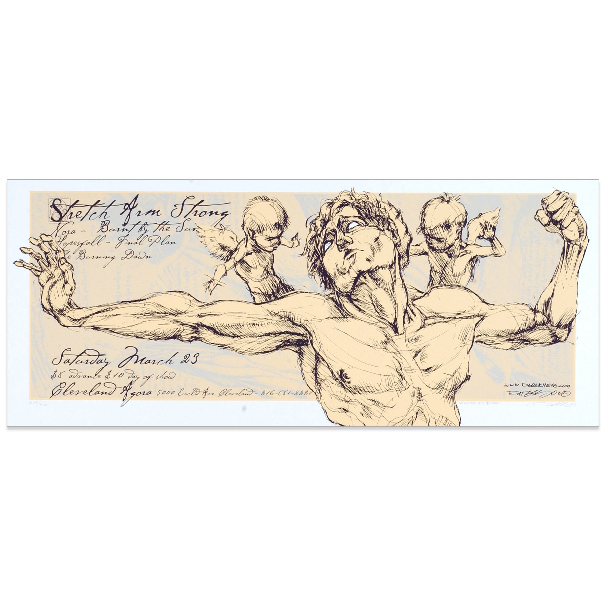 Stretch Arm Strong poster by Derek Hess